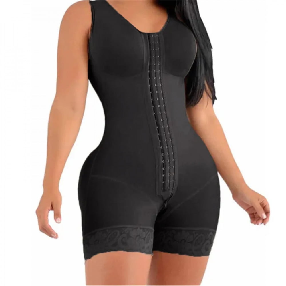 Fajas Shapewear High Compression Bodysuit Girdles with Brooches Bust ...