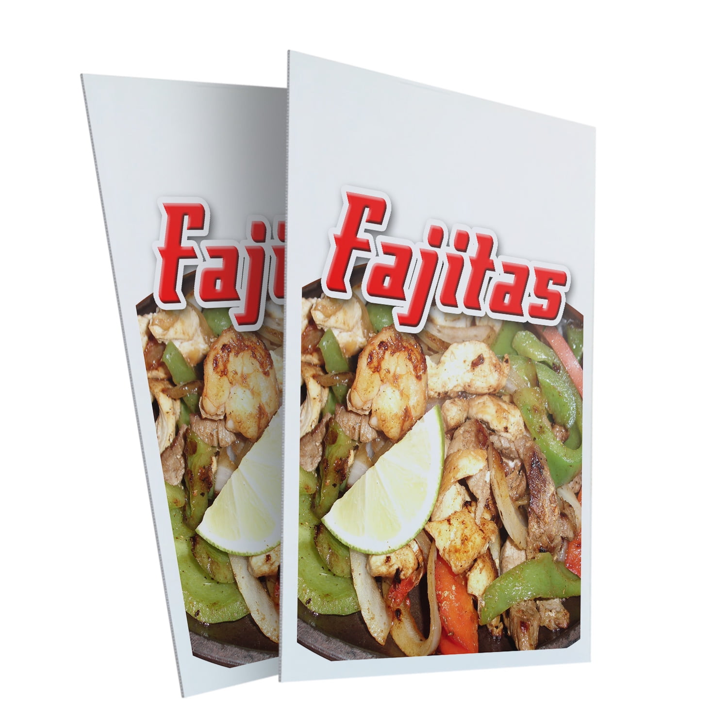Fajitas (2-PACK) 24" x 36" Plastic Signs | Sign Insert 4mm Corrugated ...