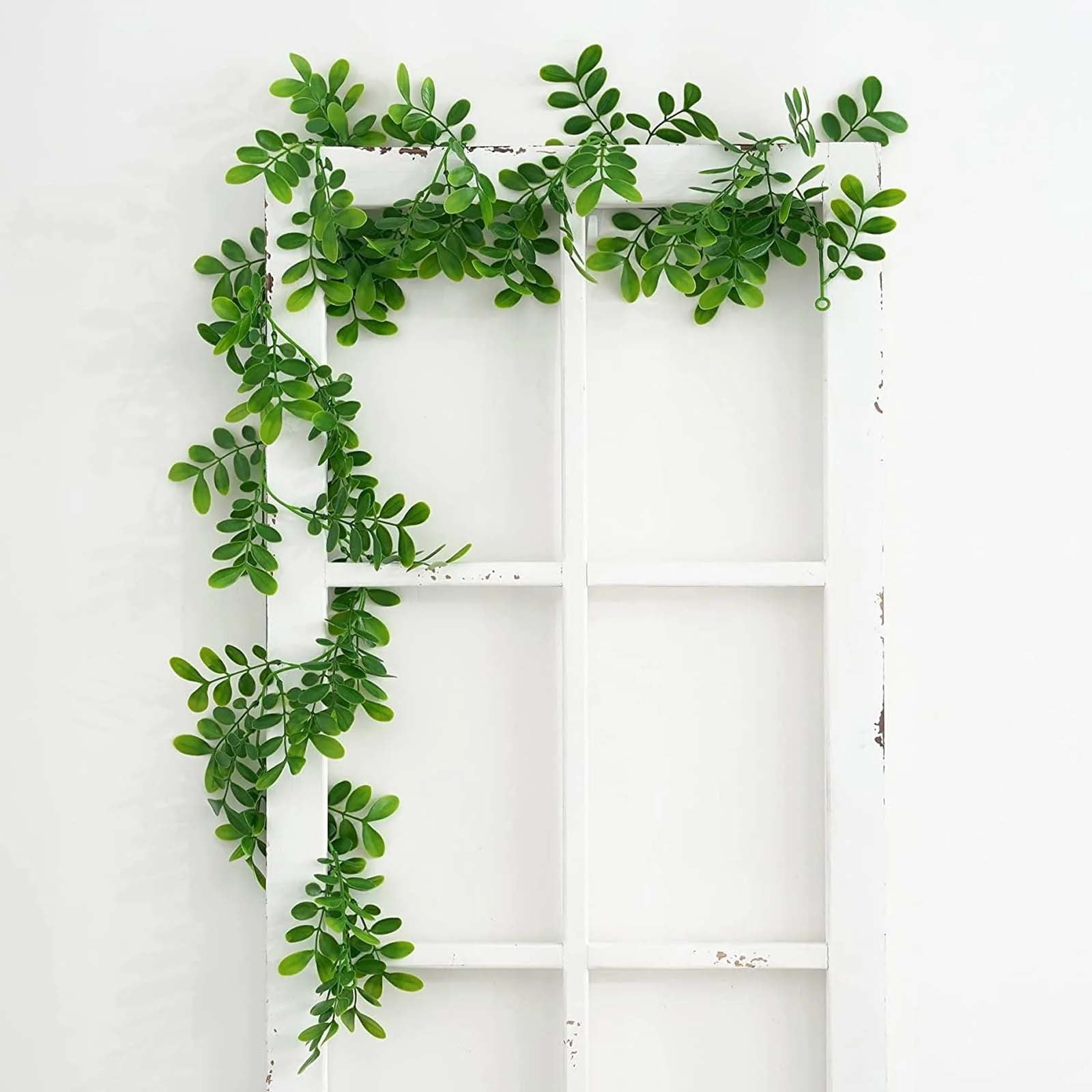 Fake 2pcs 5.9 Ft Bendable Silk Garland Greenery Artificial Vines Decor ...