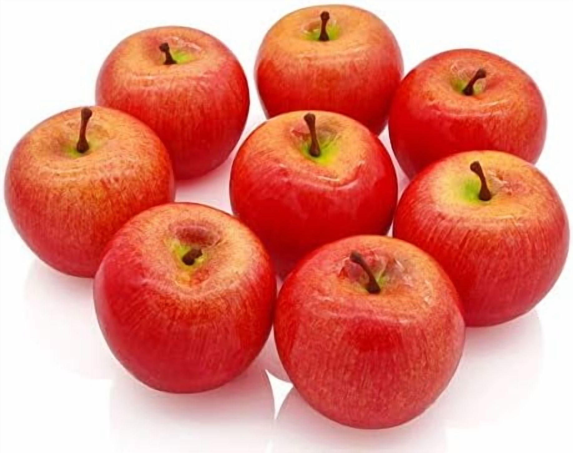 Fake Apples Artificial Red Apples Simulation Lifelike Fruit Set for ...