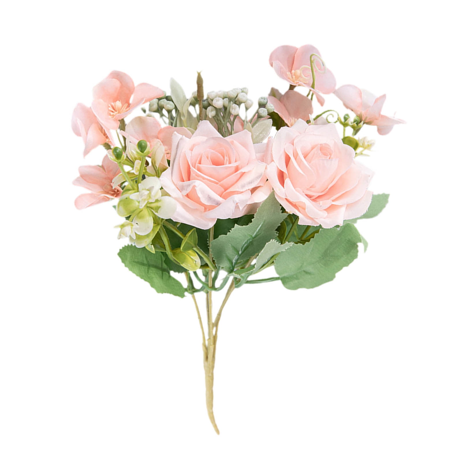 Fake Artificial Flowers, Silk Roses Faux Plant Rose Flower Arrangement ...