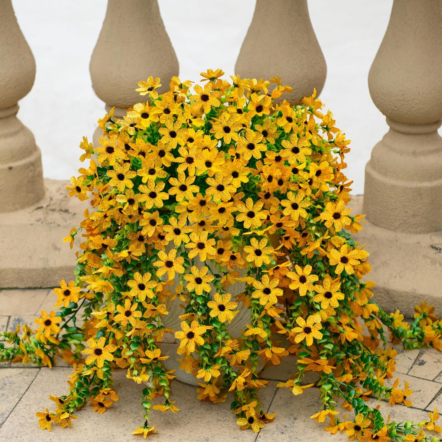 Fake Artificial Hanging Flowers for Outdoors Fake Plants Decoration, 2 ...