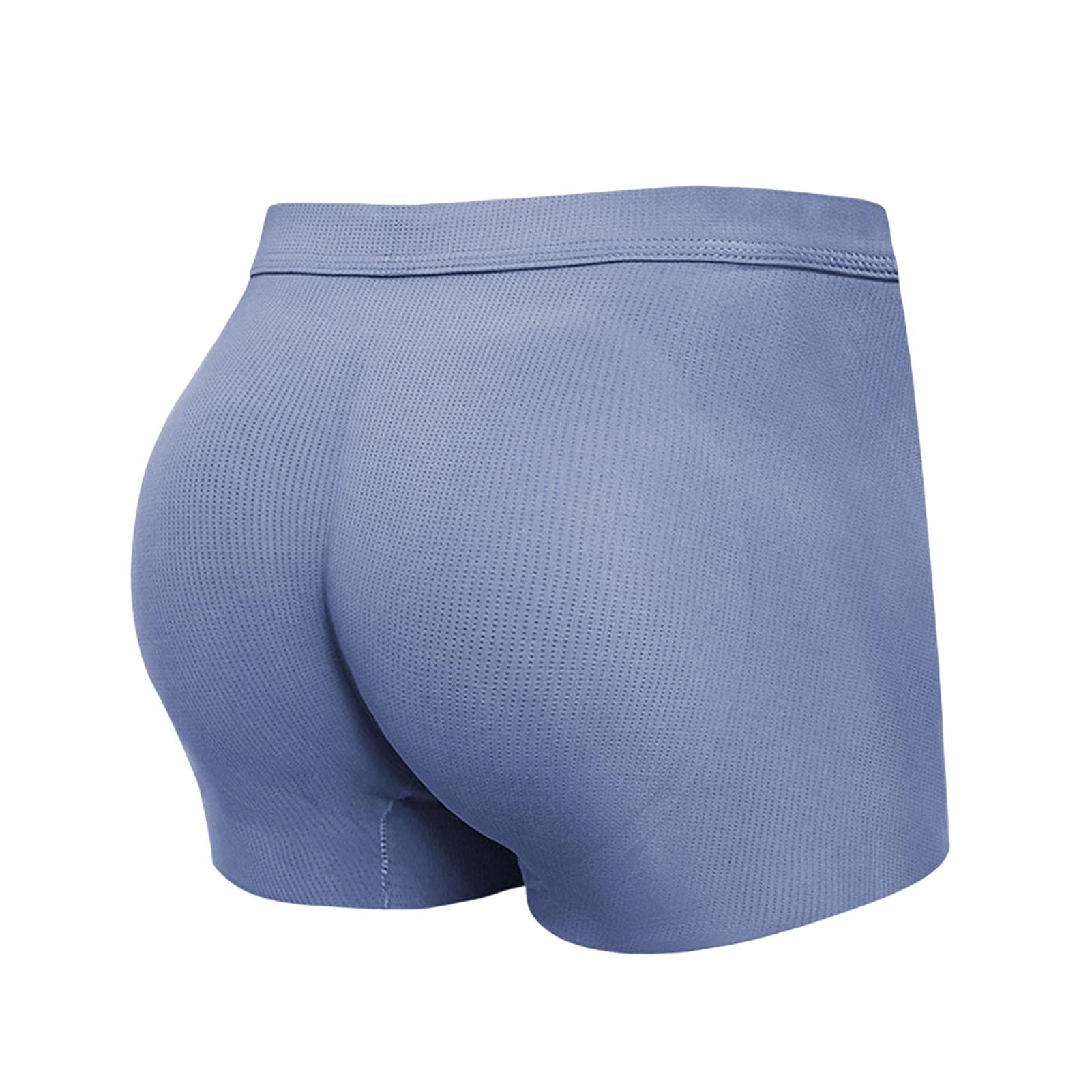 Fake Ass Underwear 3D Design Traceless Effect Mid-rise Solid Color ...