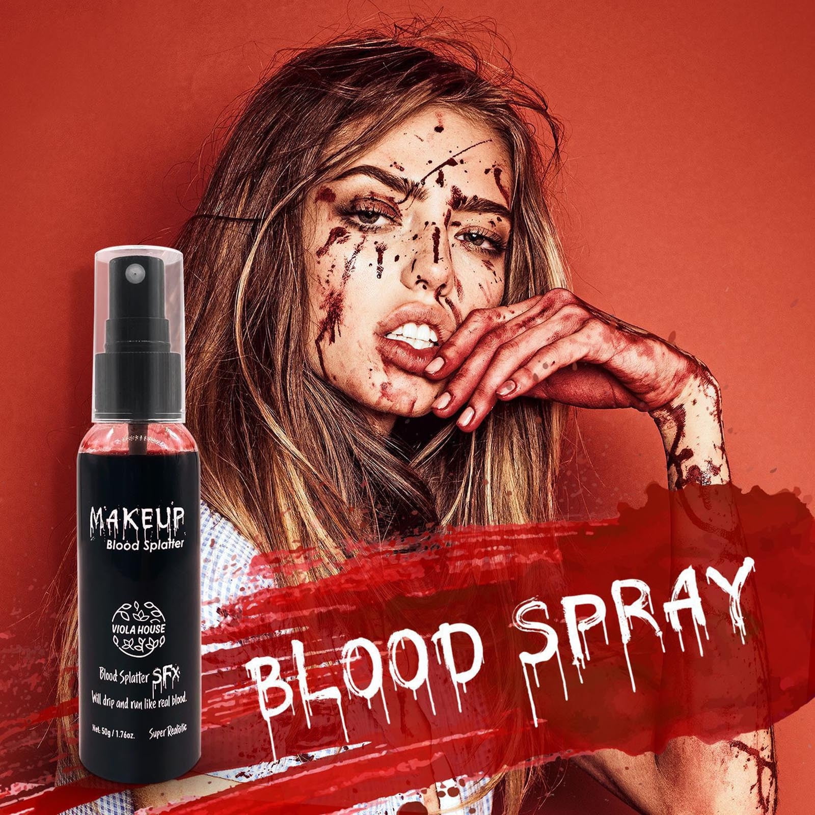 Fake Blood Makeup Spray Fake Blood Washable Suitable for Halloween ...