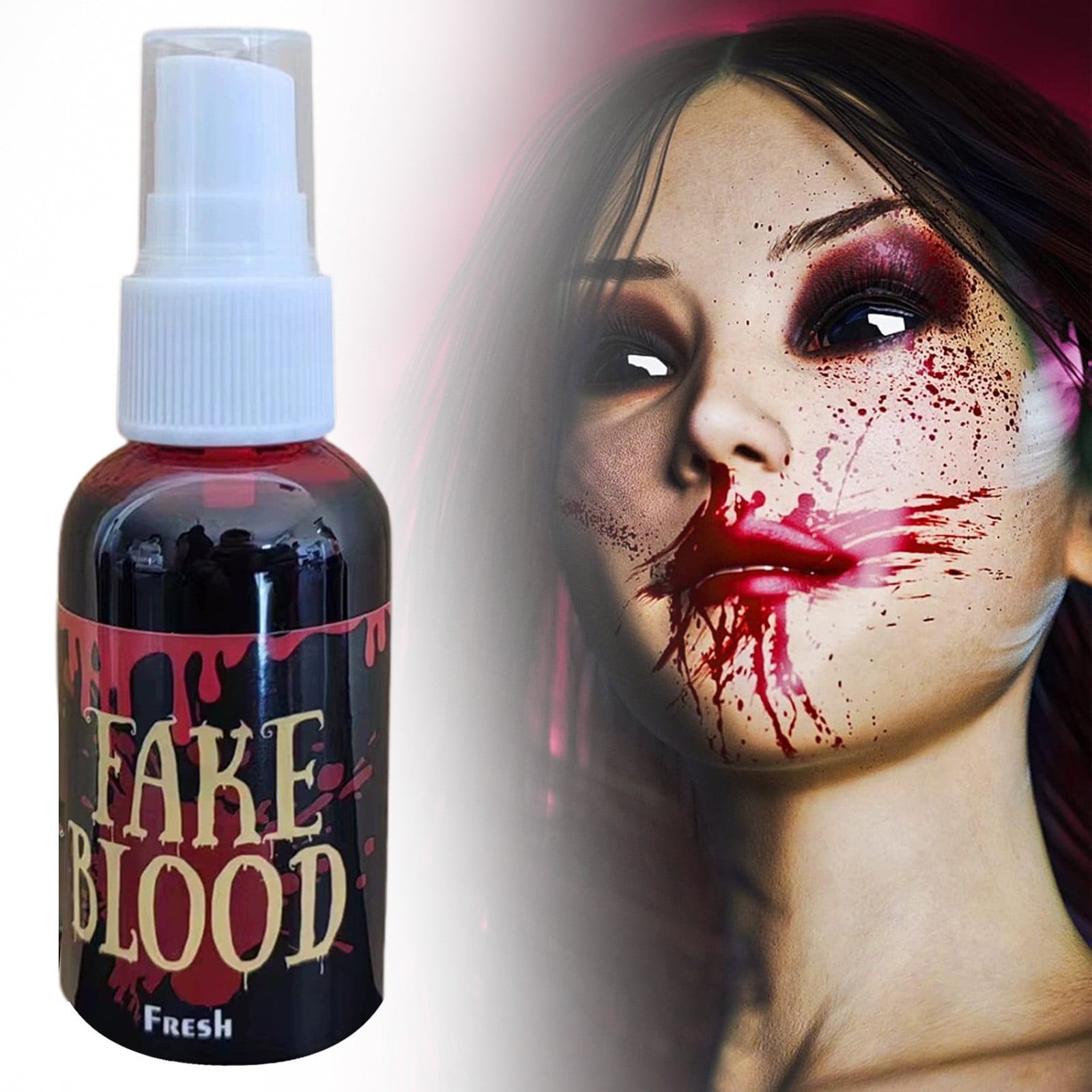 Fake Blood Splatter, Washable Makeup Blood Spray, Halloween Liquid Blood for Clothes, Zombie ...