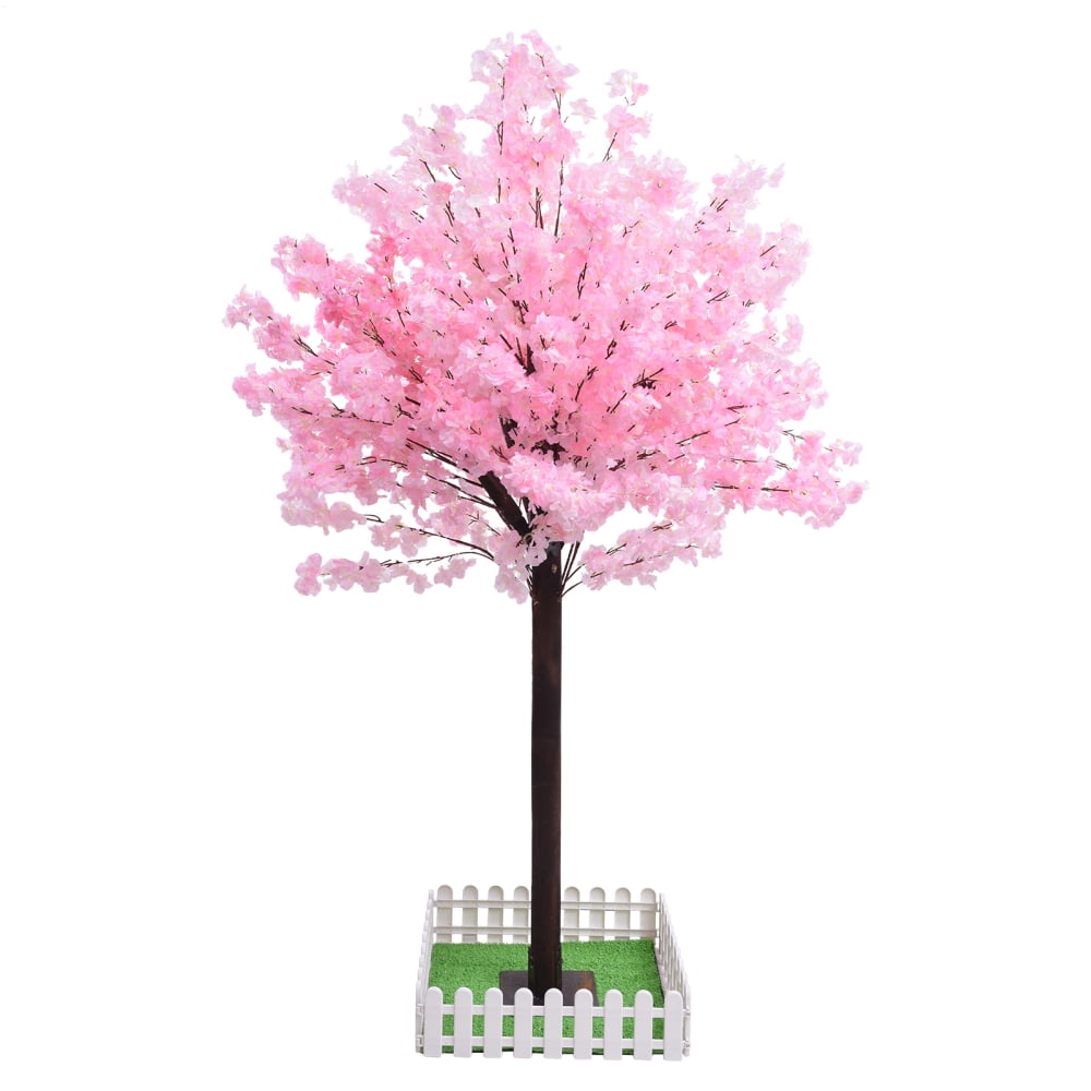 Fake Blossom Tree, Natural Fake Flower Tree, White/Pink Blossom Decor ...