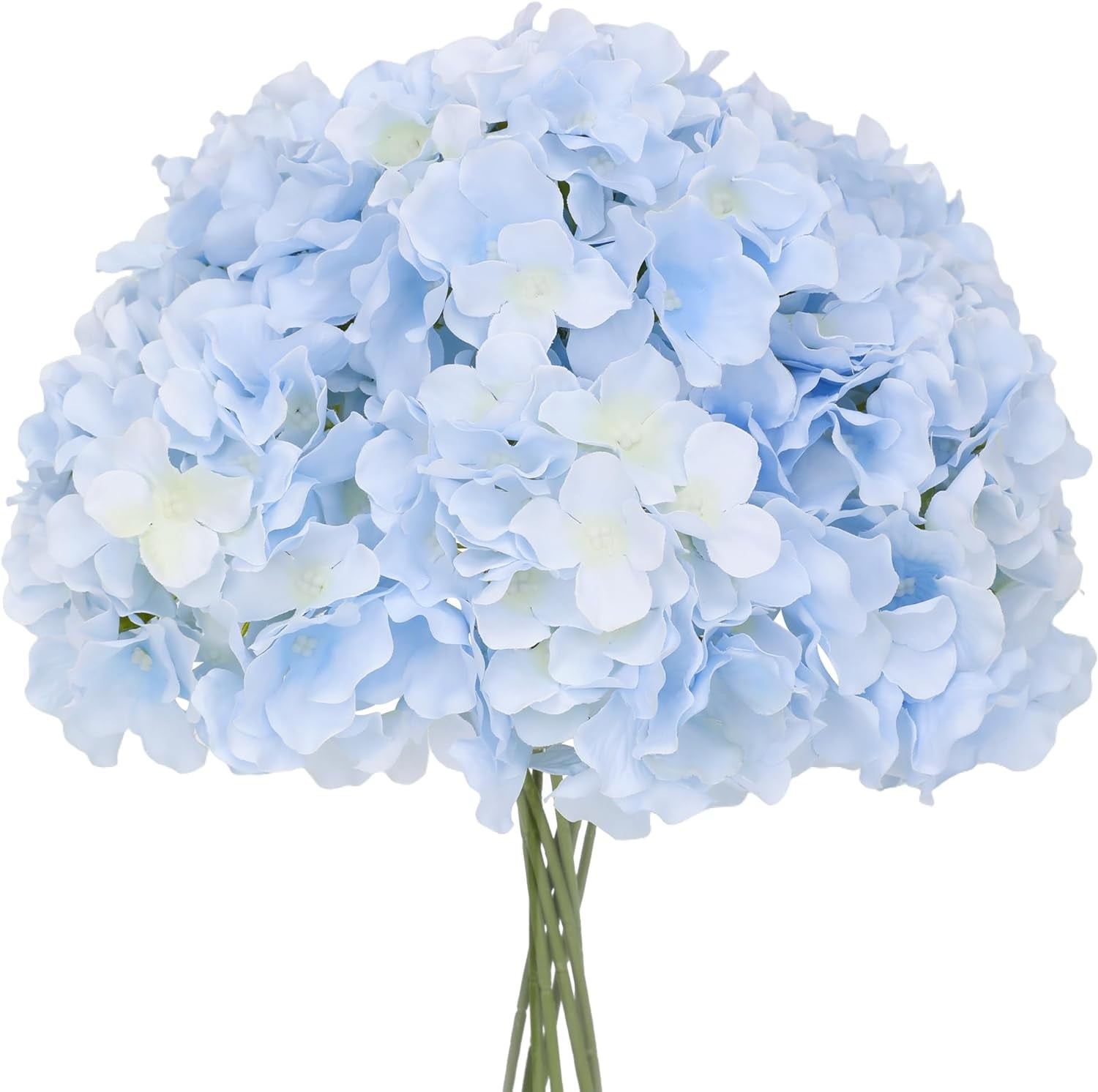 Fake Blue Hydrangea Artificial Flowers - Faux Silk Hydrangeas Flowers ...