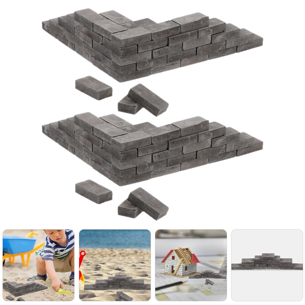 Fake Brick,100Pcs Mini Bricks Landscaping Miniature Bricks Models Small ...