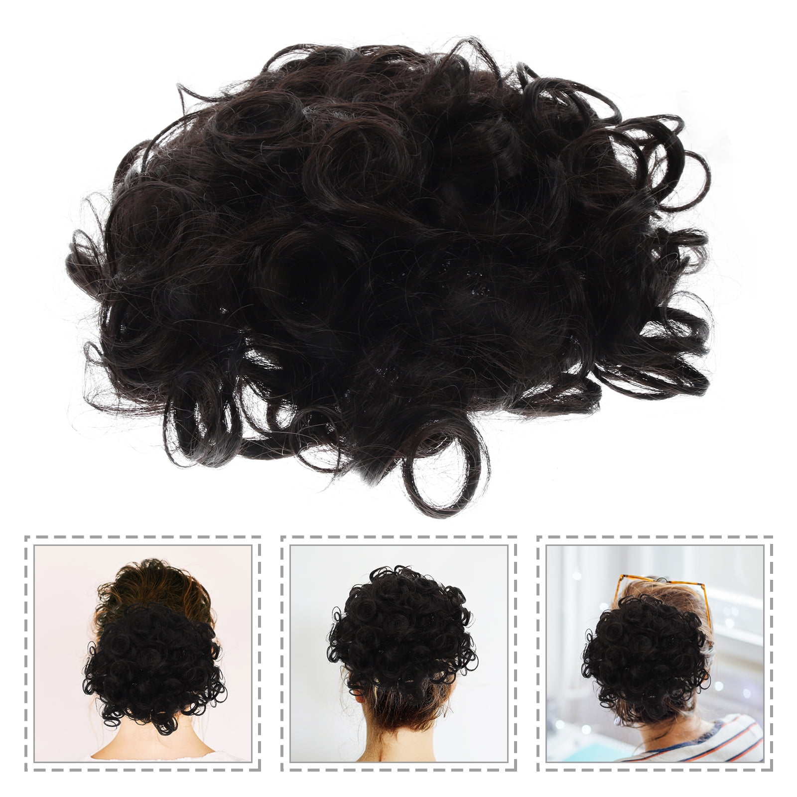 Black High Temperature Silk Ponytail Hair Extension for Doll with ...