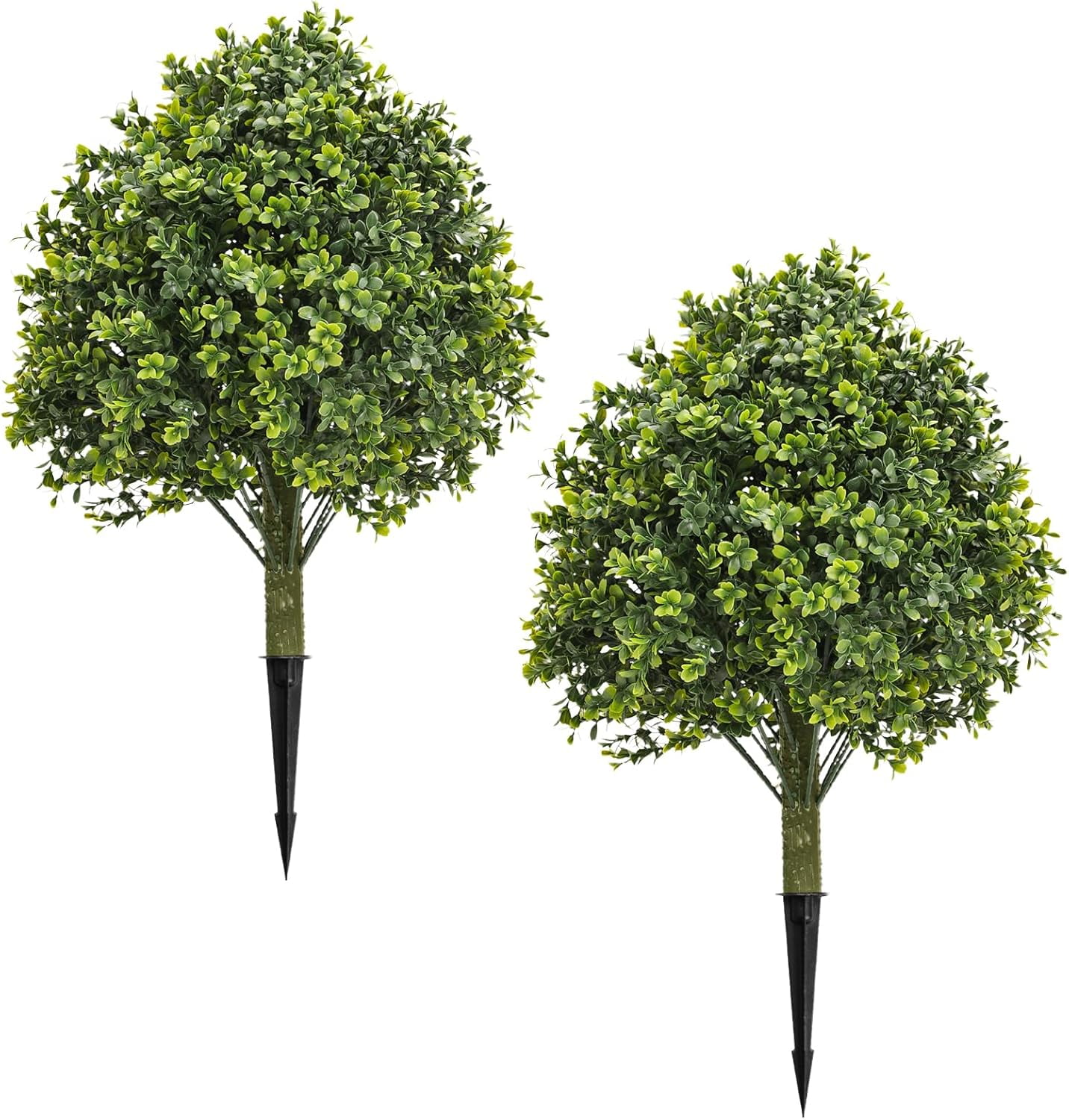 Fake Bushes Outdoors Topiary Trees Set of 2-23.6'' Artificial Shrubs ...