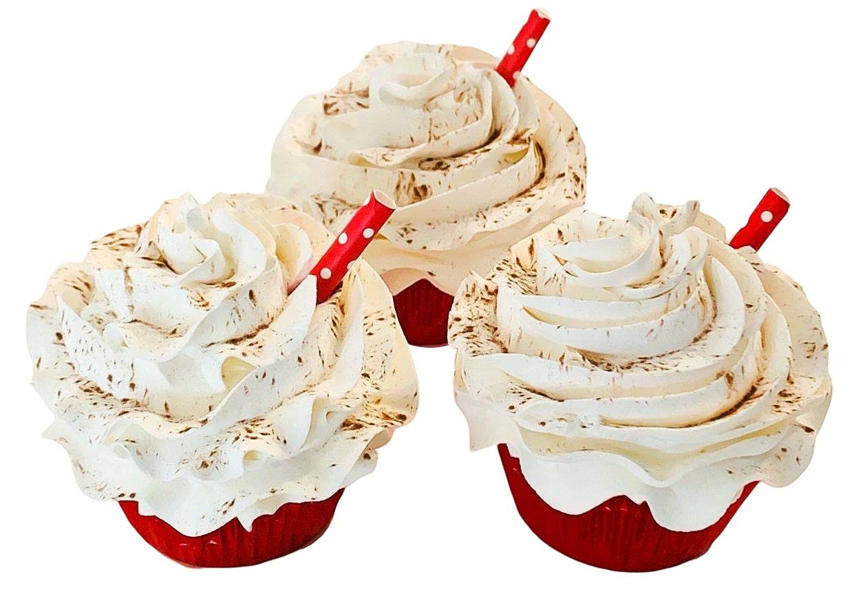Fake Cake Cupcakes- Christmas Eggnog Cupcakes Set of 3- Handmade by ...