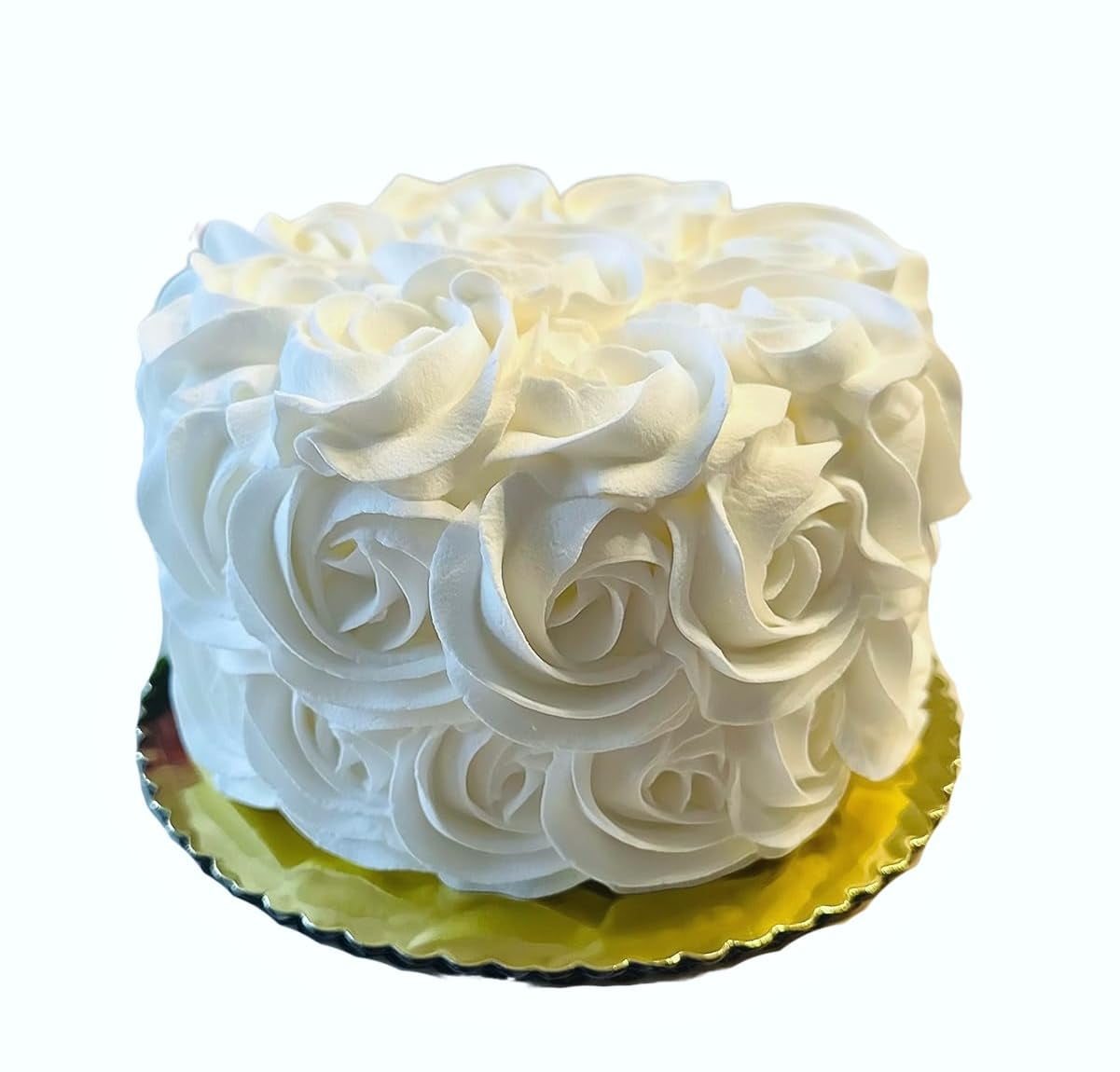 Fake Cake White Rosette Cake Handmade by Dezicakes- Fake Cake ...