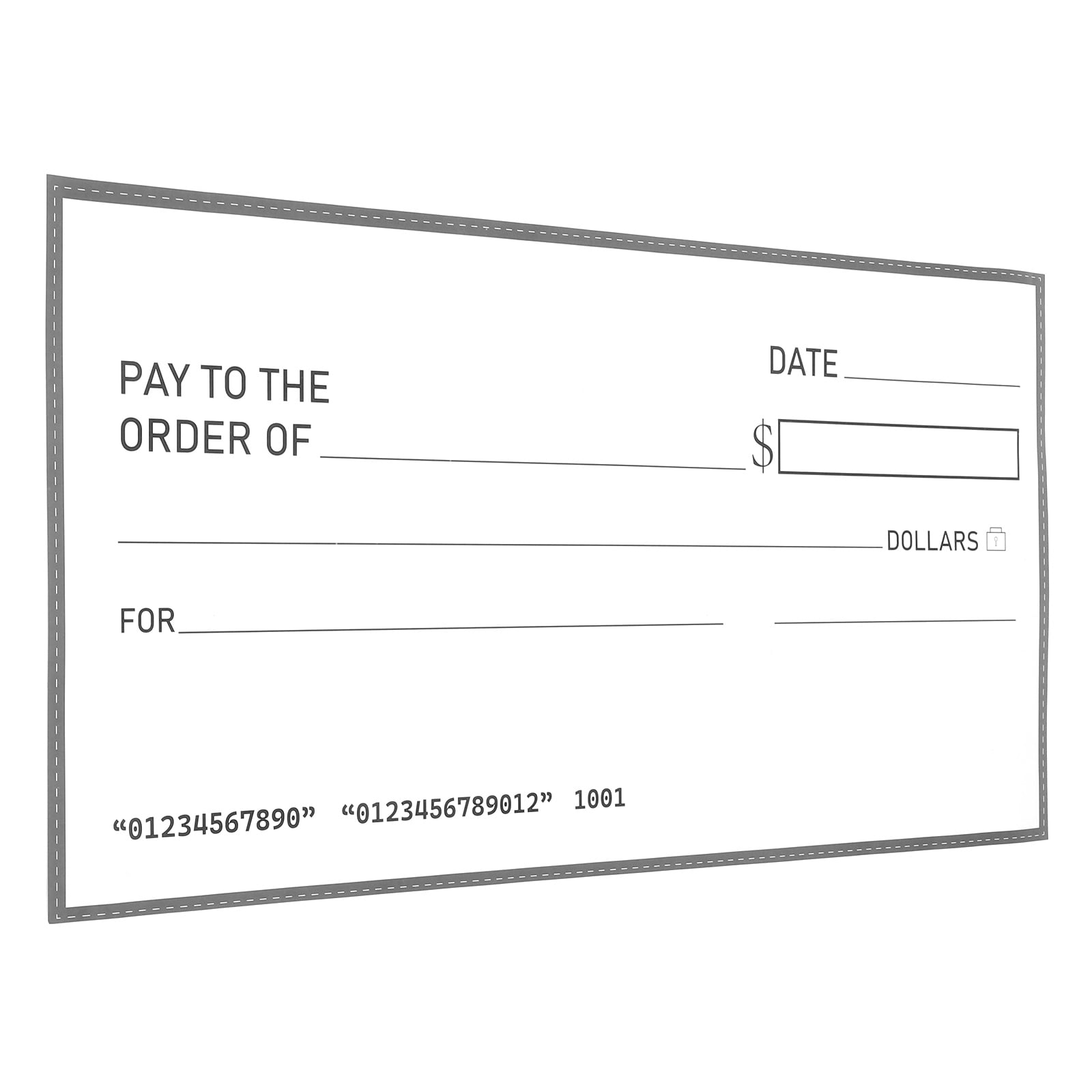 Fake Check Faux Raffle Reward Oversized Award Dry Erase Large Checks ...