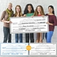 Fake Check Large Check - 40" x 16" Reusable Giant Check Big Checks for ...