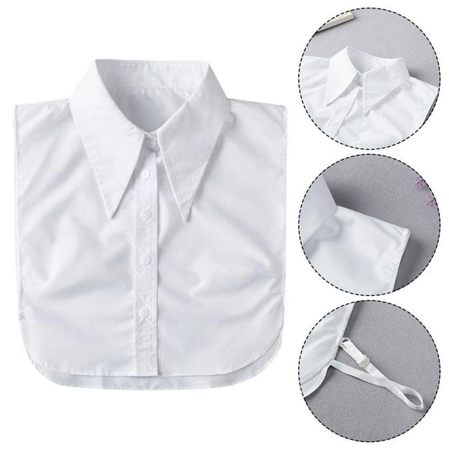 Fake Collar Detachable Dickey Collar Blouse Half Shirts Faux False ...