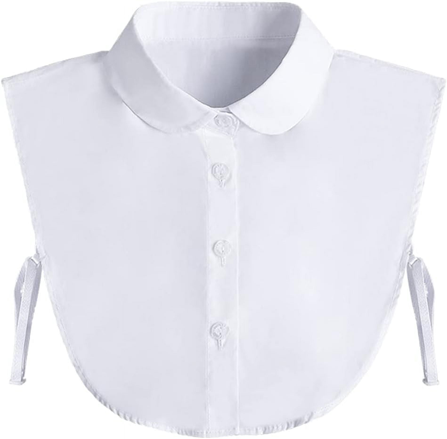 Fake Collar Detachable Dickey Collar Blouse Half Shirts Peter Pan Faux ...