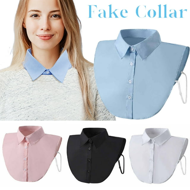 Fake Collar Detachable Dickey Collar Half Shirts Round Collar Blouse ...
