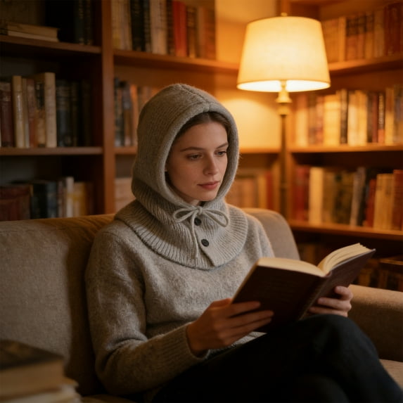 Fake Collar Hat Knitted Scarf Wrap for Women Winter Fashion Accessory ...