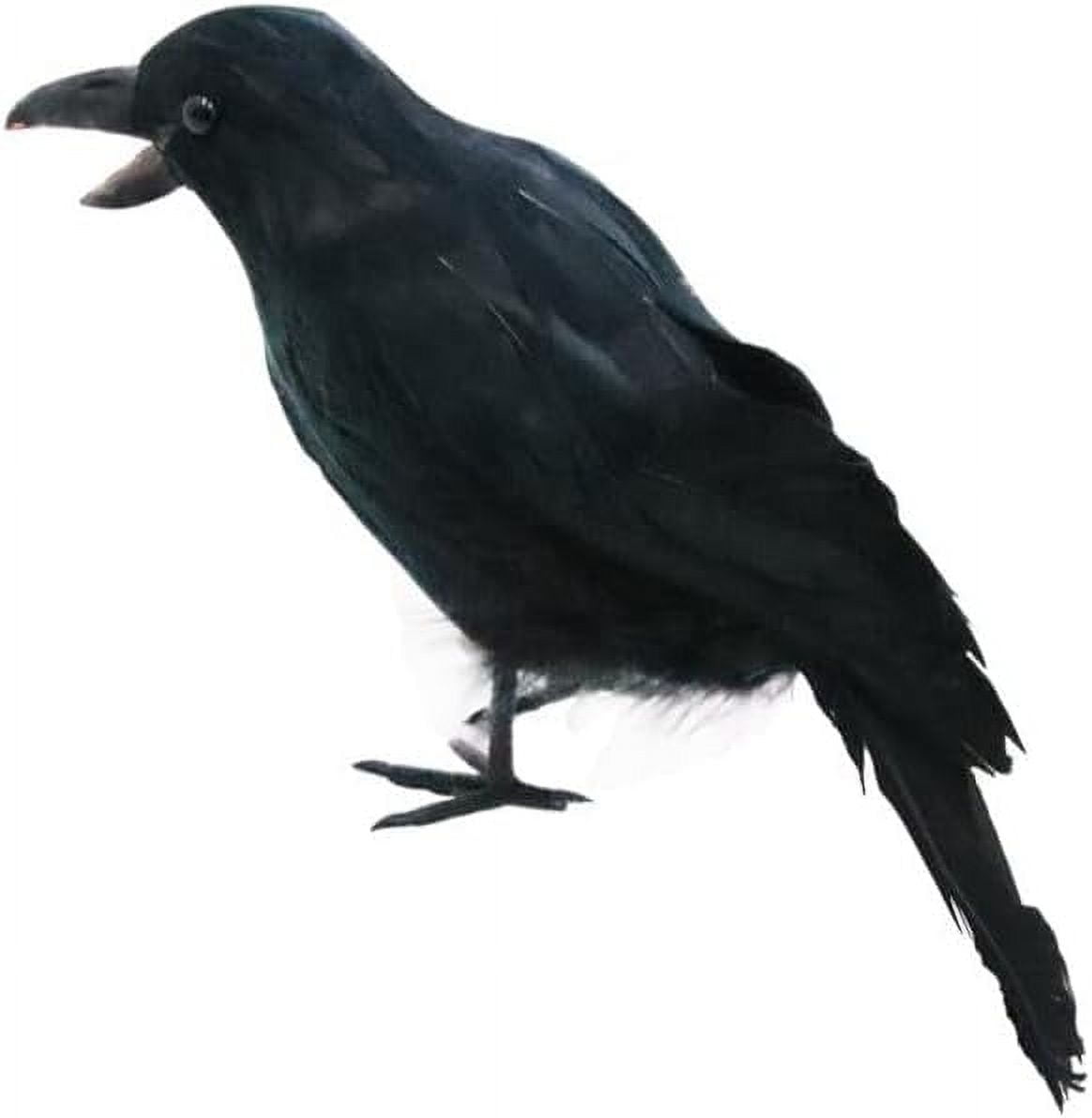 Fake Crow Feathered Black Crows - Lifesize Large Realistic Artificial ...