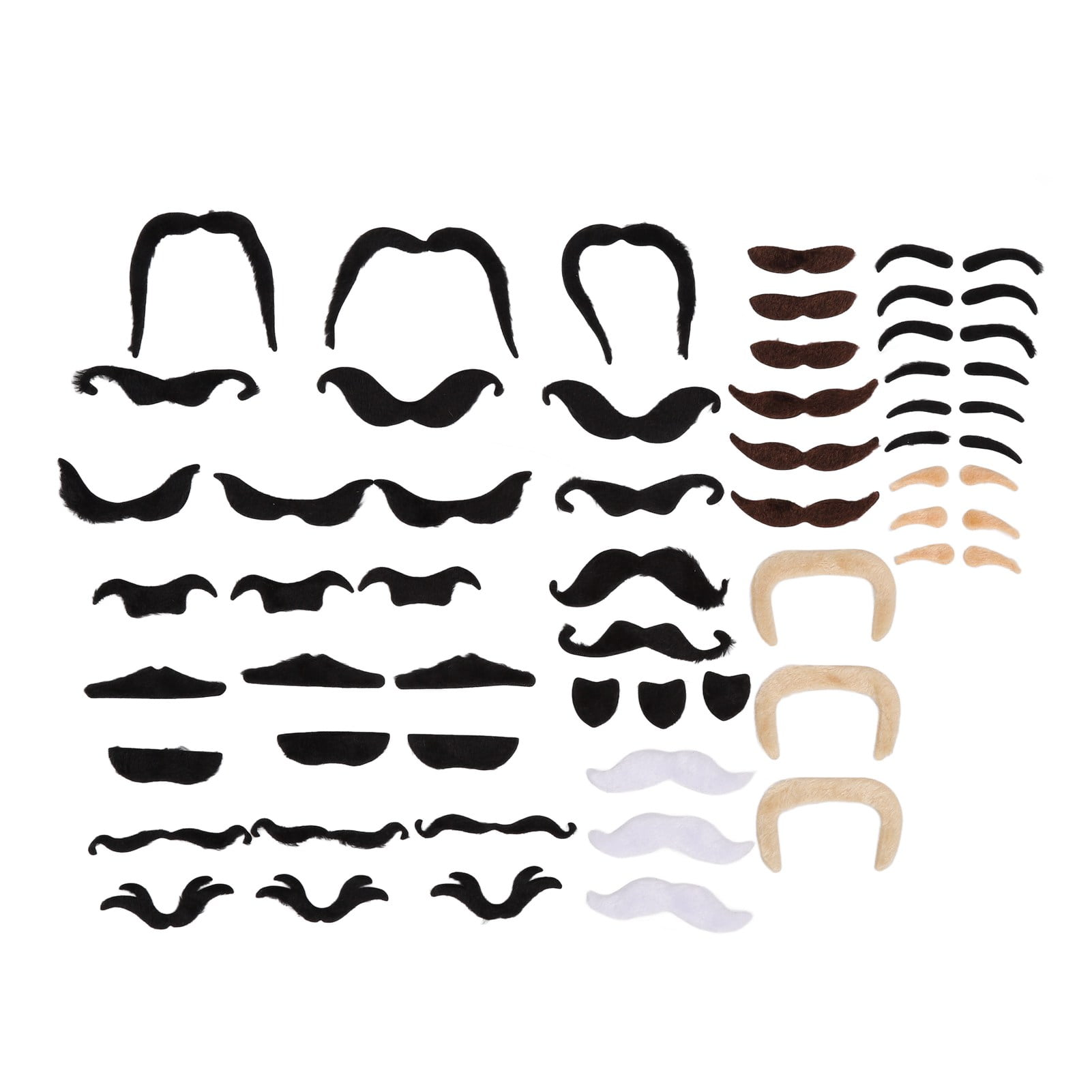 Fake Eyebrow Beard Set Short Flannel Artificial Eyebrow and Moustache ...
