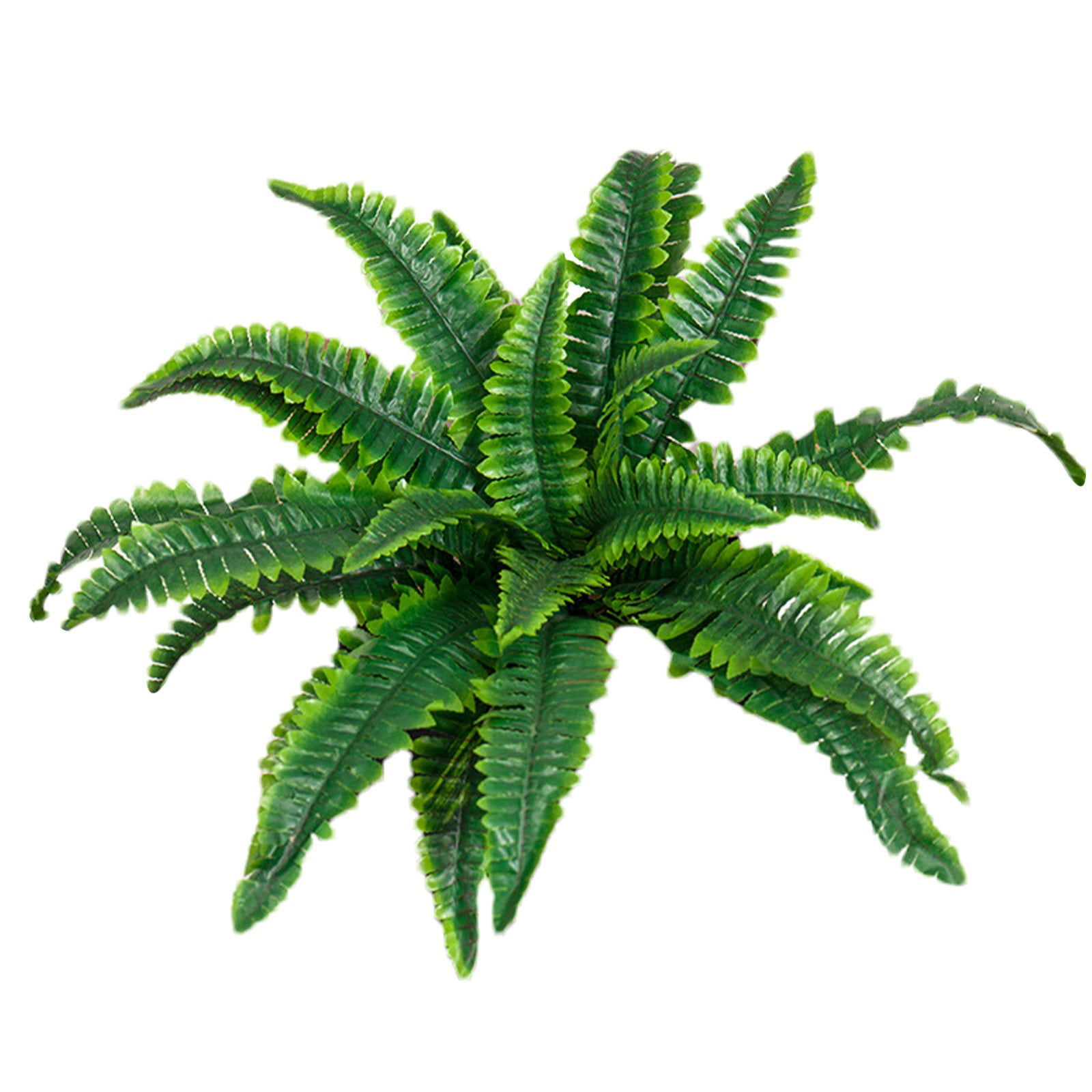 Fake Ferns, Artificial Boston Fern Plants, 24 Leaves Per Bouquet, 21 ...