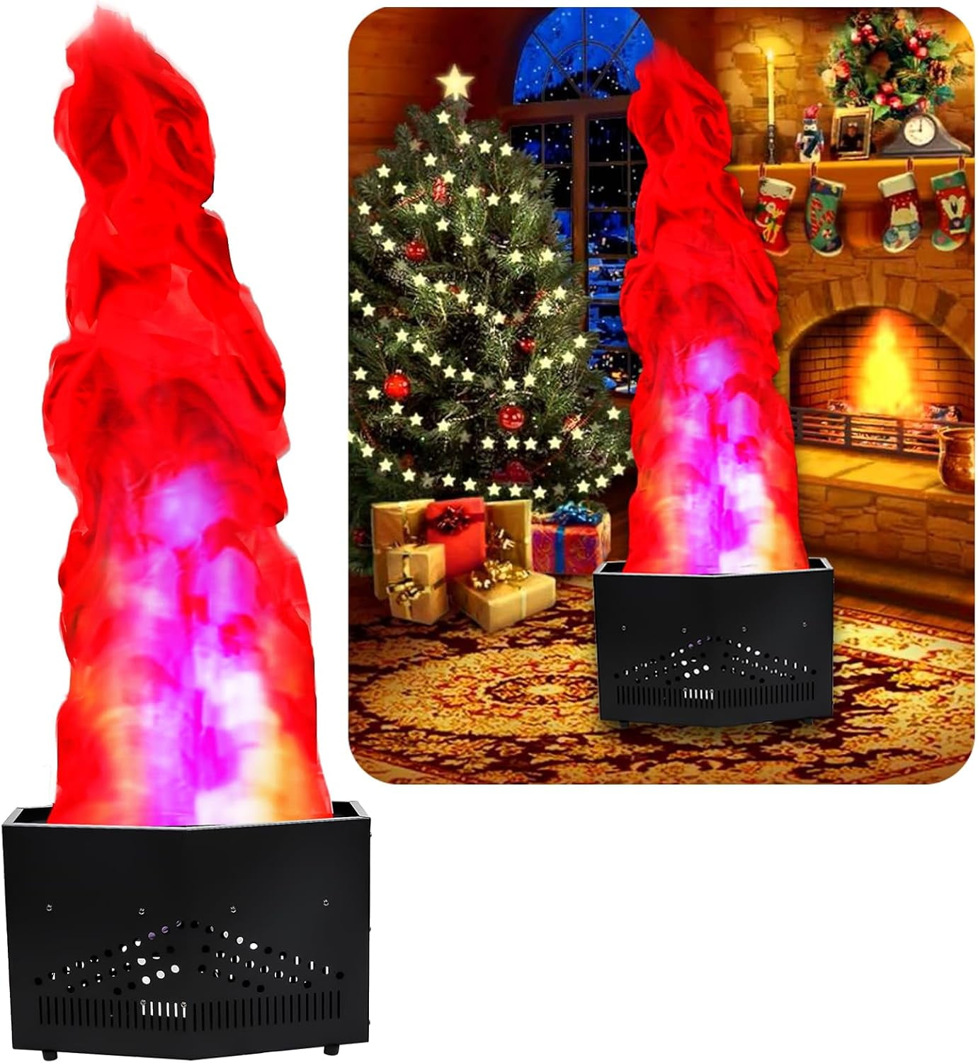 Fake Fire Flame Light with 36 LED Light 5ft Artificial Simulated Flames ...