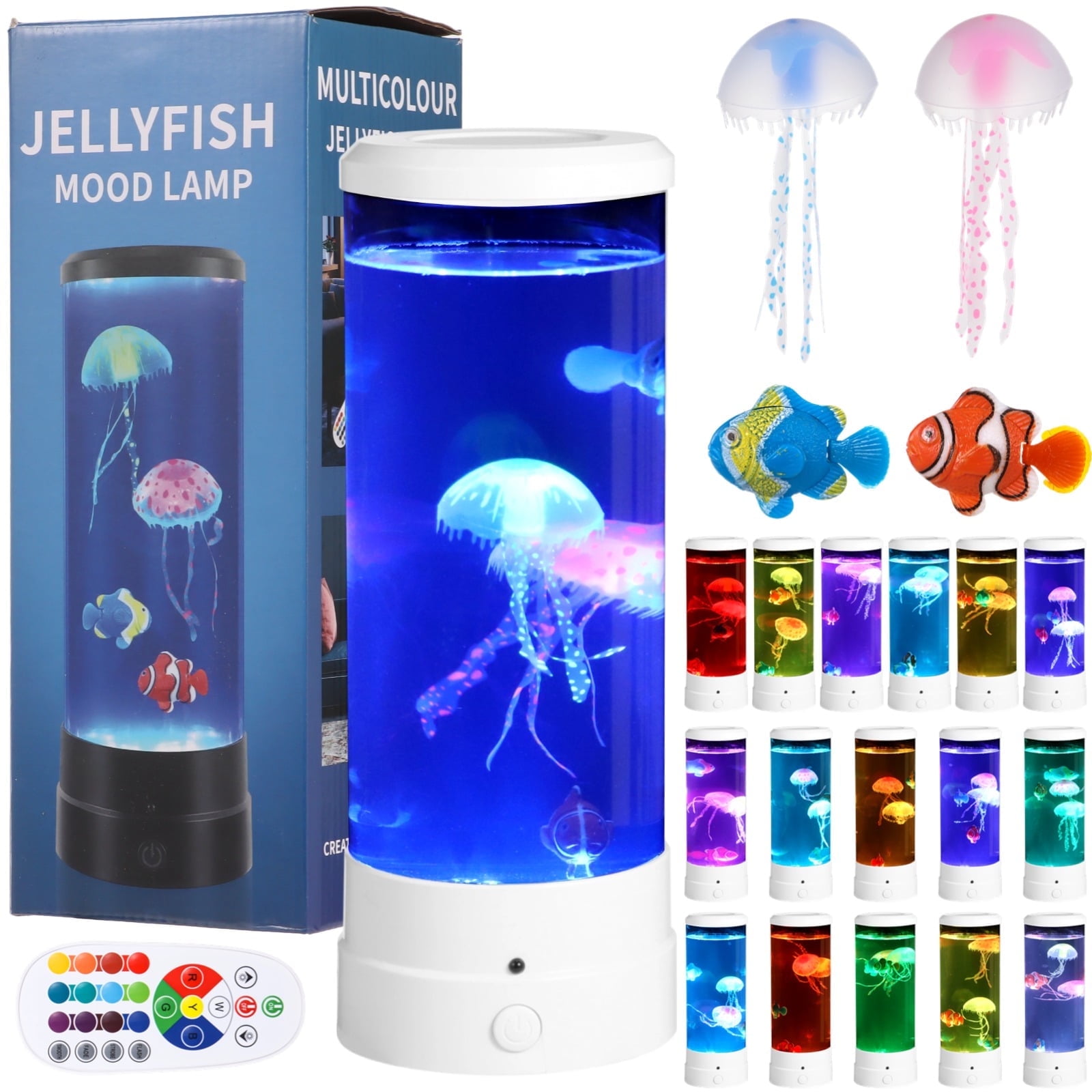 Artificial Fish Aquarium Lamp Lava Night Light, LED Bubble Fish Lava ...