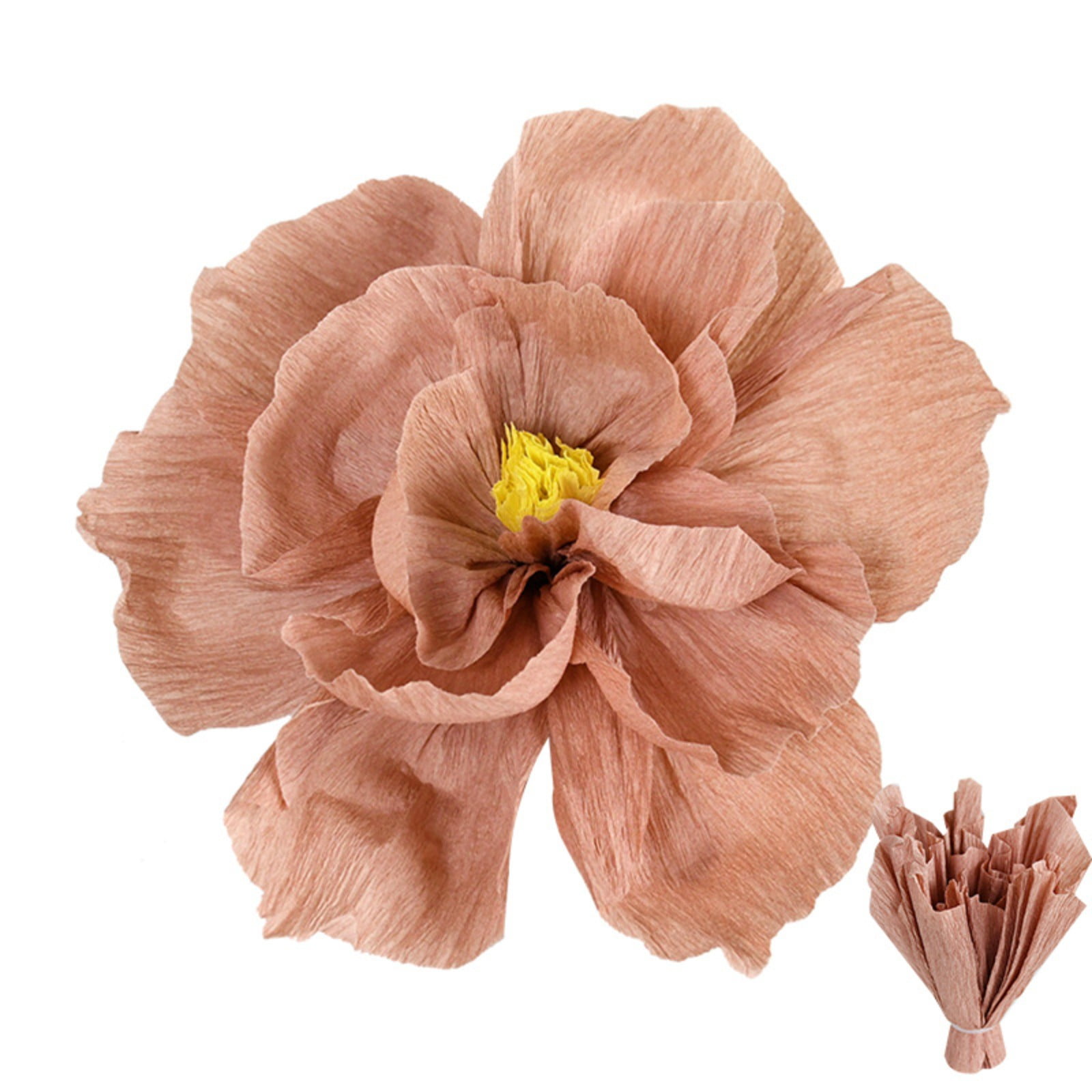 Fake Flower Bouquet 3 Pcs Set Of Premium 3D Crepe Paper Flowers ...