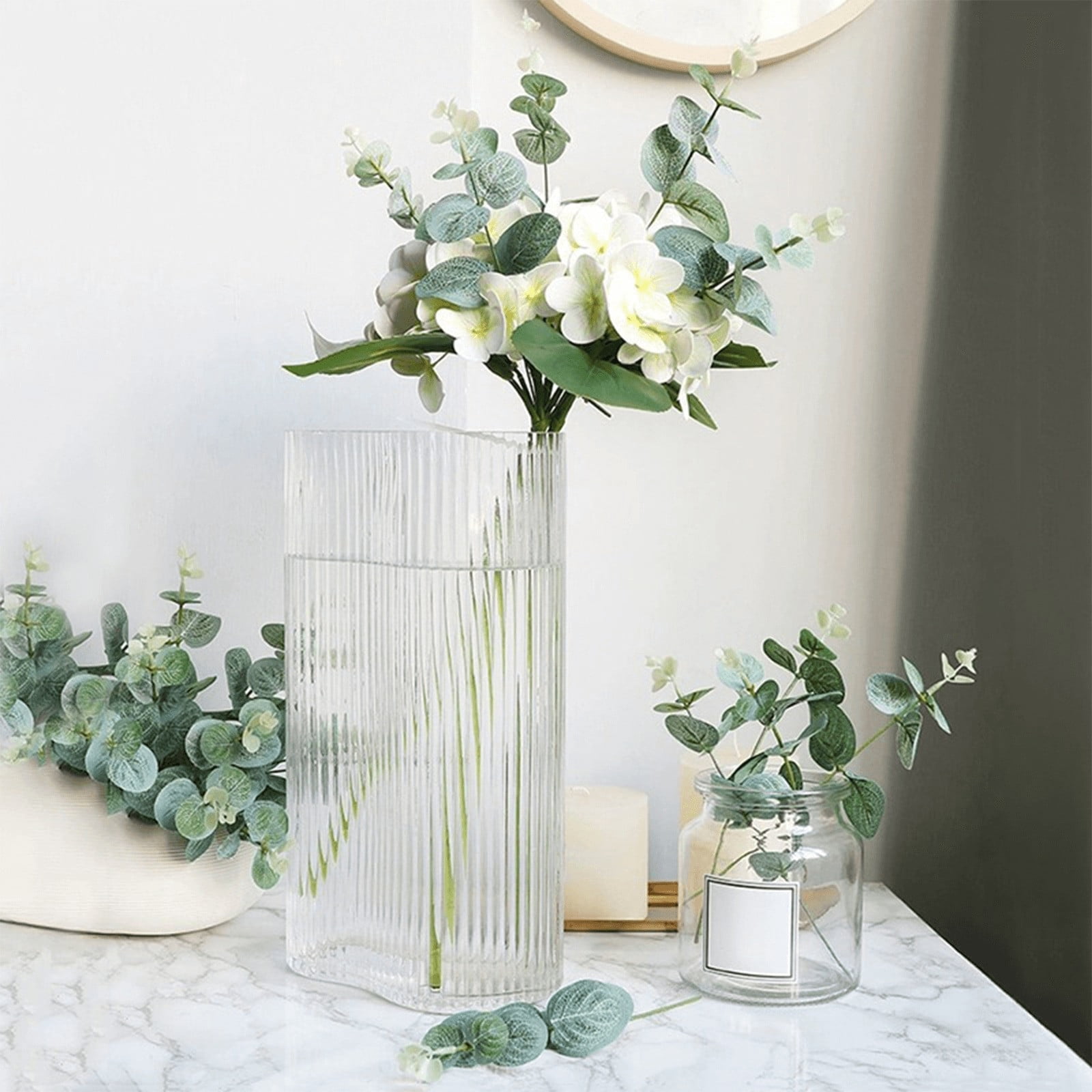 Fake Flower Green Plant Simulation Plant Wedding Flower Decoration Leaves Fake Grass Single ...