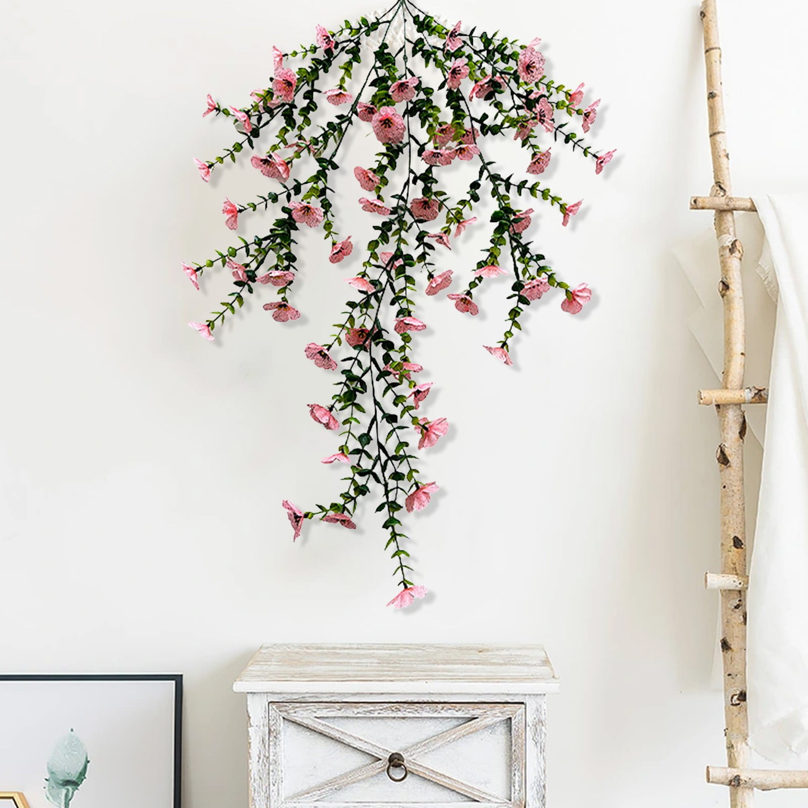 Fake Flower Hanging Plants, Artificial Flower Vines Hanging Plant, Faux ...