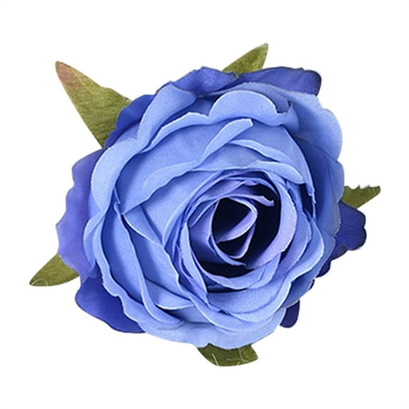 Fake Flower Head Weather-Resistant Romantic Faux Silk Blooming Rose ...