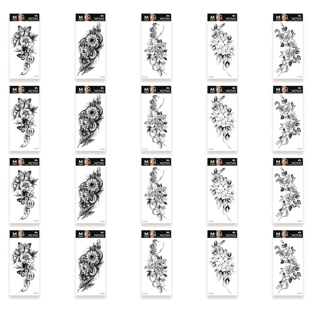 Fake Flower Tattoos Stickers Temporary Tattoos For Women Fake Flower
