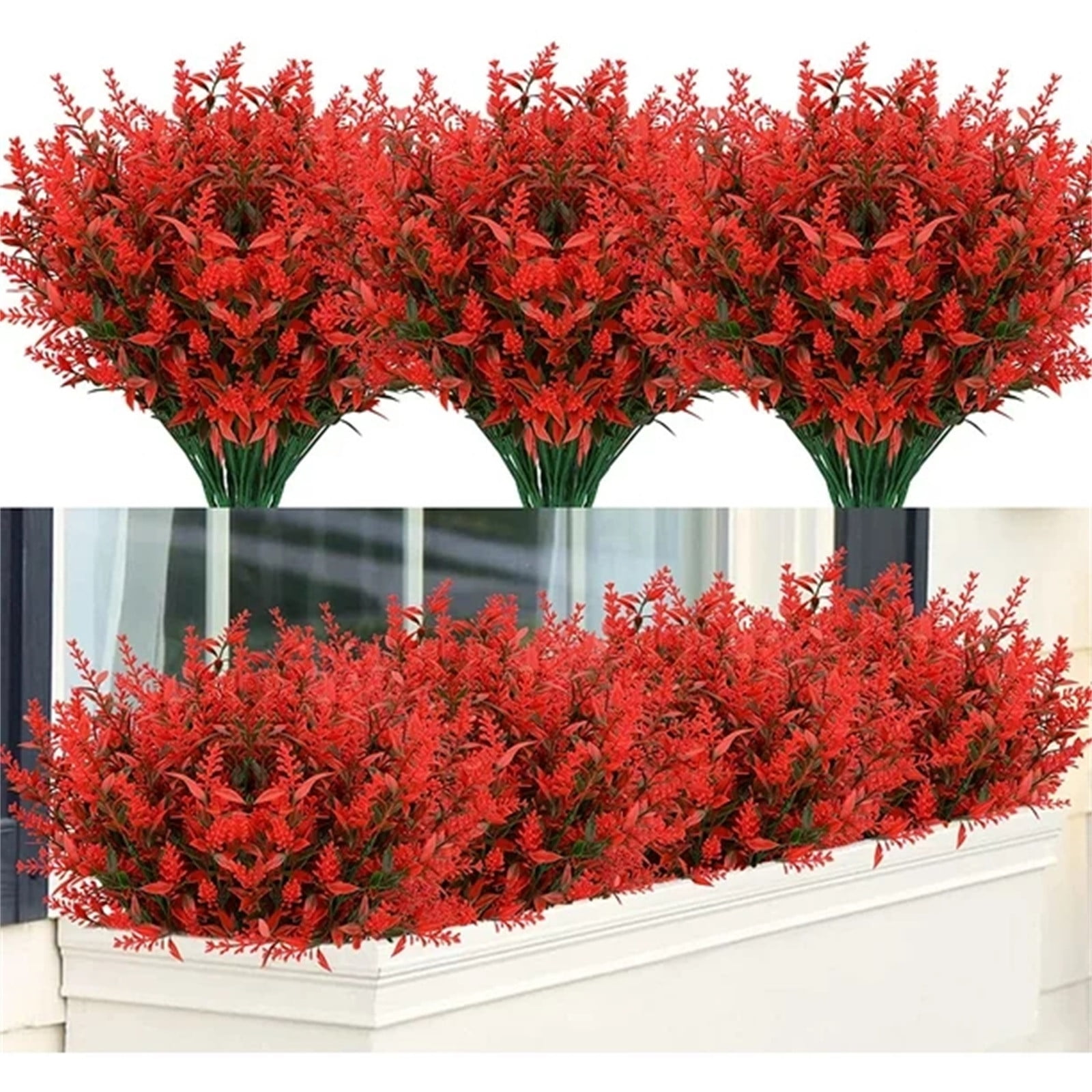 Fake Flowers,12pc Simulation Artificial Flower Plastic Flower ...