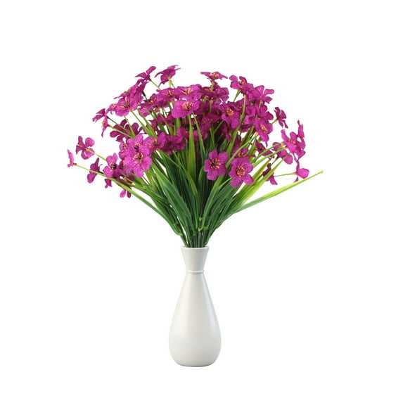 Fake Flowers,6PC Artificial Flowers Bouquet Decoration Bridal Wedding ...