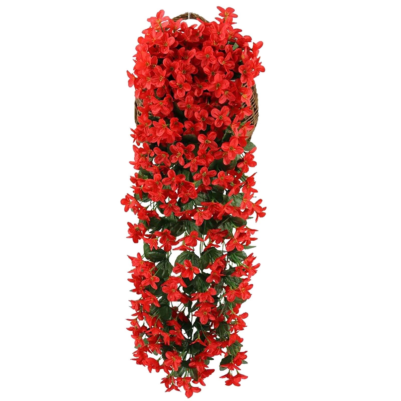 Fake Flowers Artificial Orchid Flower Hanging Wall Bunch Hanging Violet ...