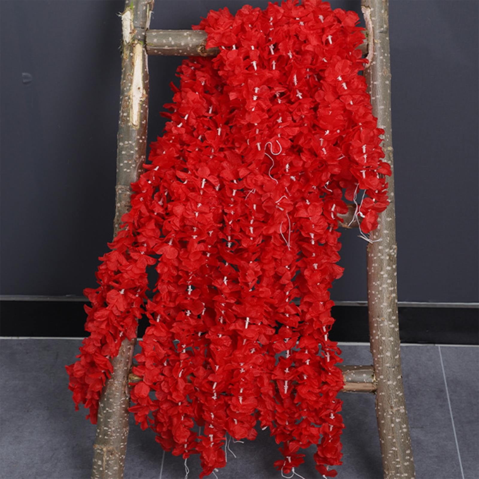 Fake Flowers,Imitation Ocean Orchid String Vine Hydrangea String Cane ...