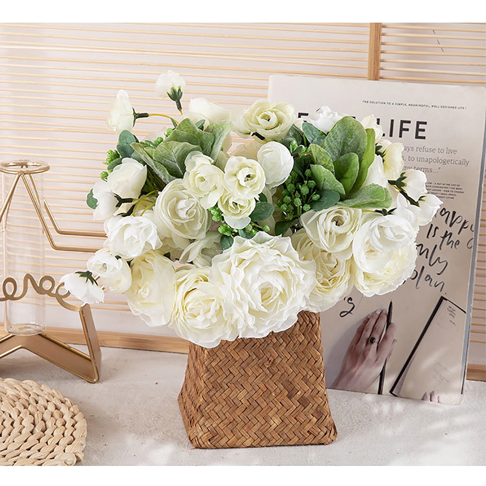 Fake Flowers On Clearance Simulated Flower Home Decoration Wedding ...