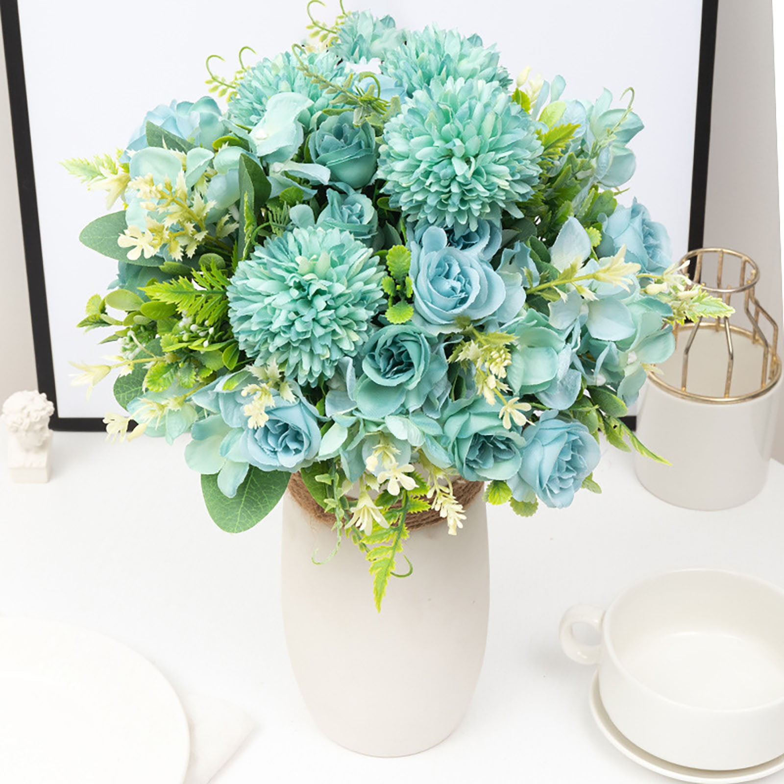 Fake Flowers Promotion Sale! Faux Flowers White Dandelion Combination ...