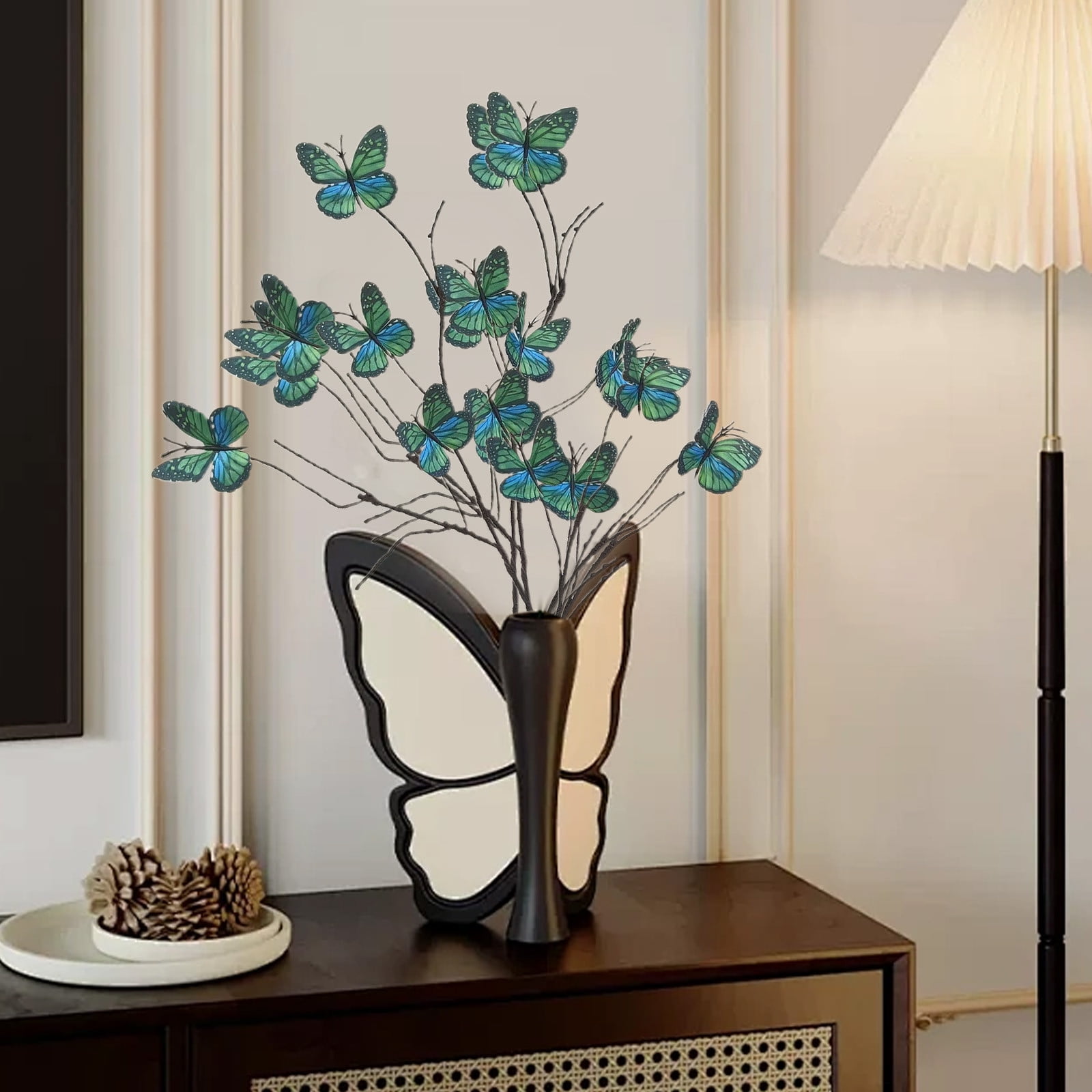 Fake Flowers Qwtwty Butterflies Artificial Flowers Interior Decorations ...