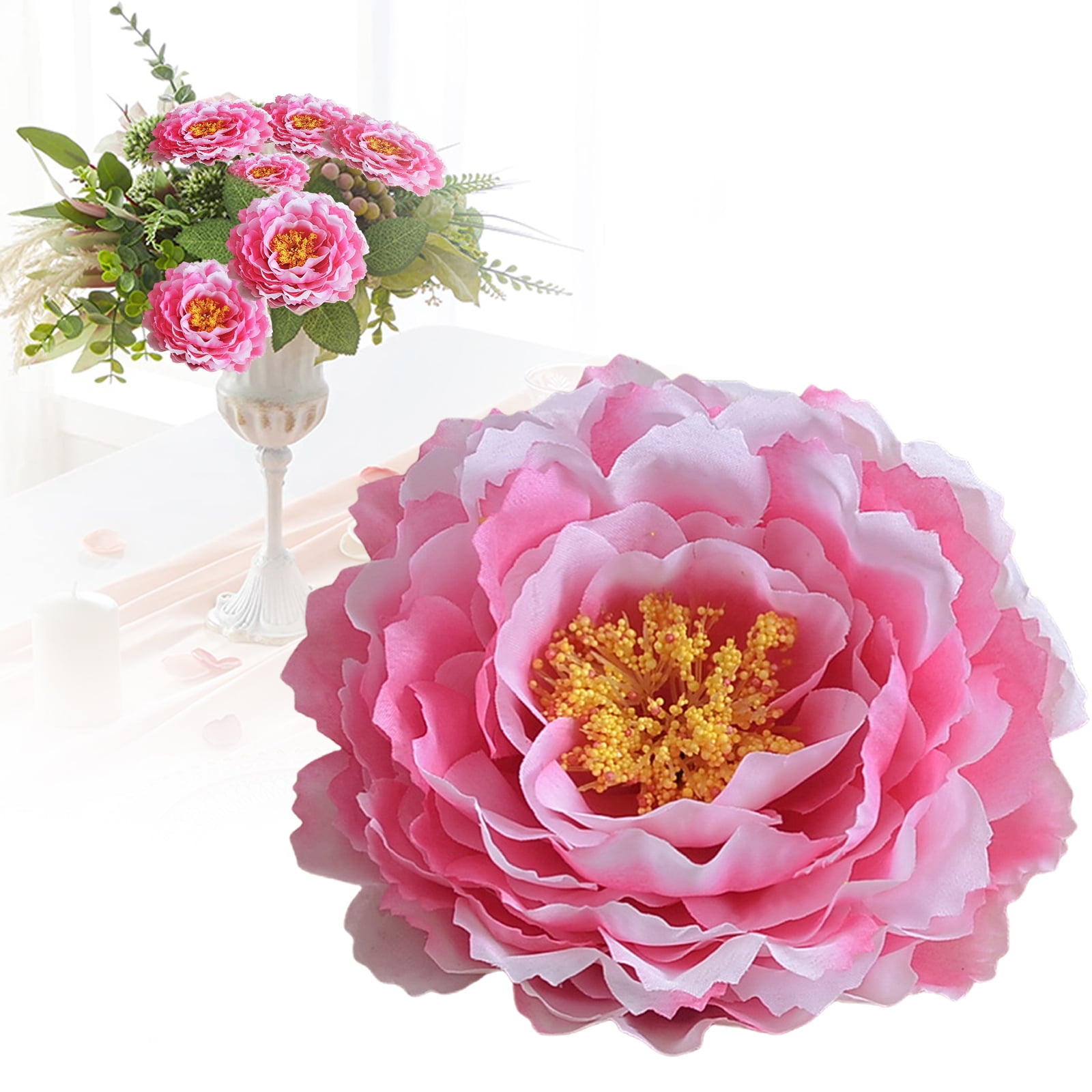 Fake Flowers Realistic,Peony Flower Head Artificial Peony Flower ...