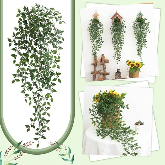 Fake Flowers,Simulated Wall Hanging Vine Family Decoration Simulated ...