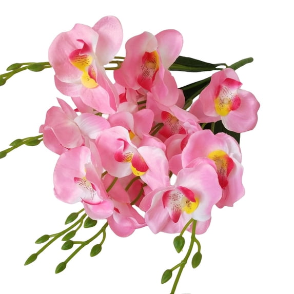 Fake Flowers Wedding Home Decor Artificial Butterfly Orchid Bouquet ...
