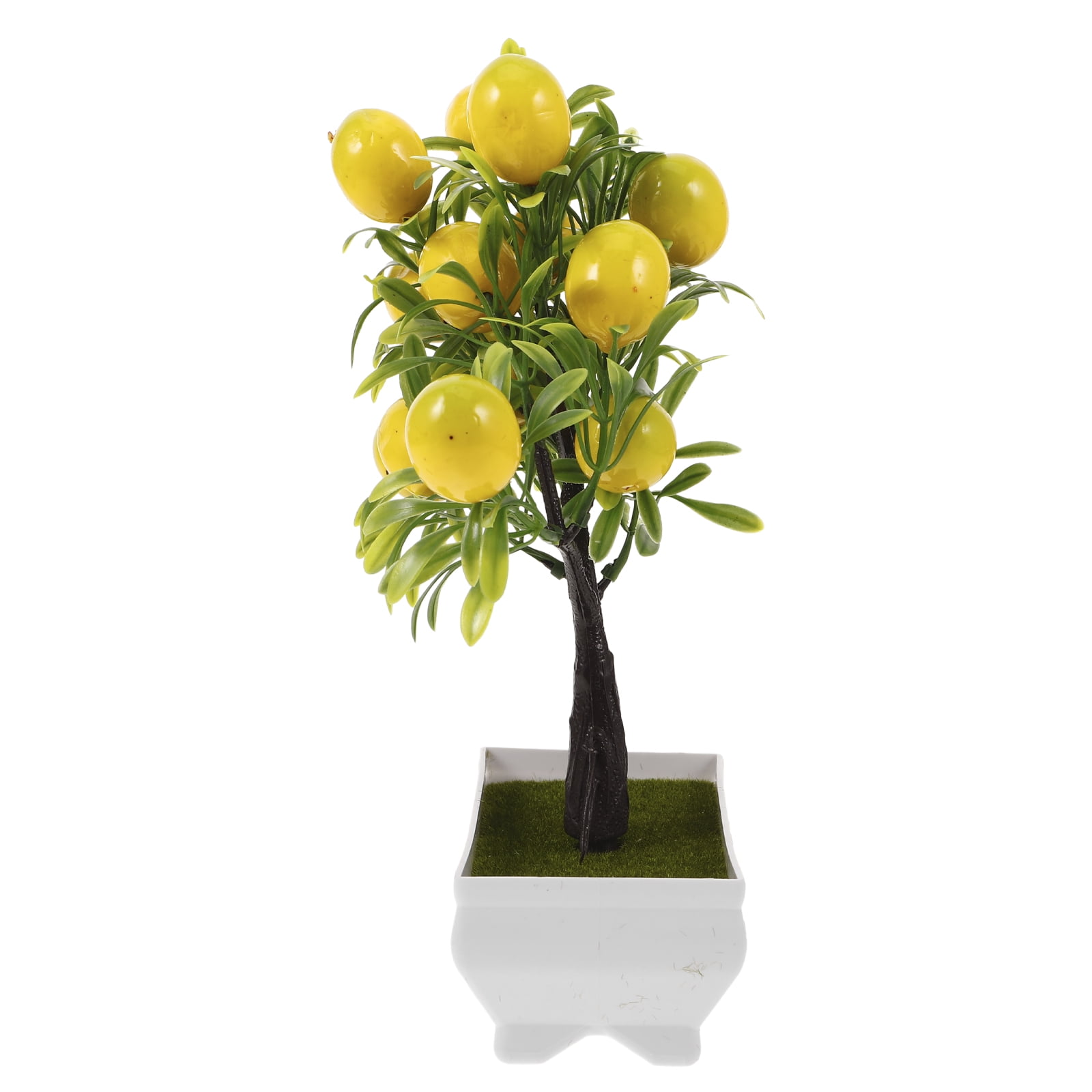 Fake Fruit Bonsai Artificial Small Lemon Tree With Pot Table ...