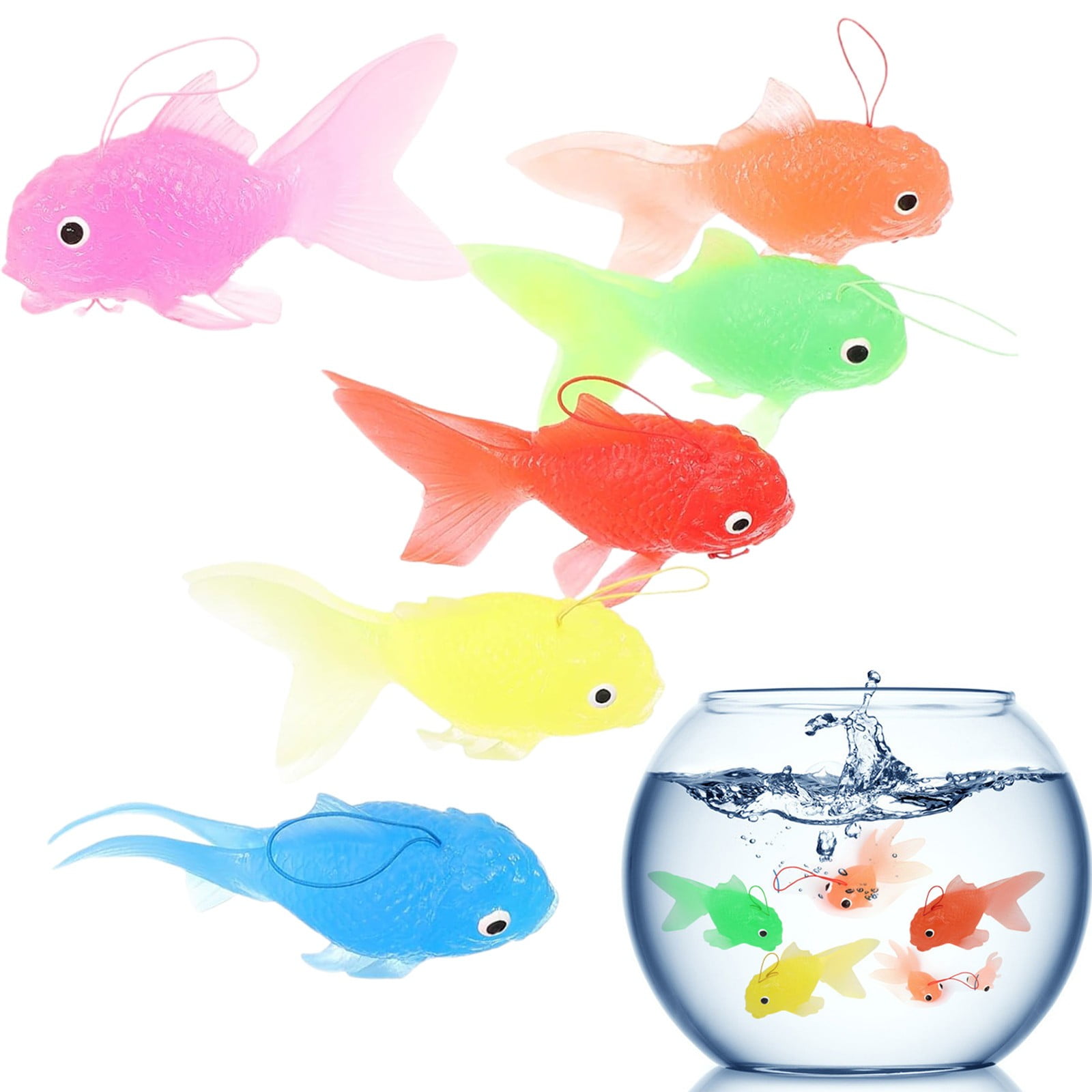 Fake Goldfish Plastic Floating Artificial Aquarium Fishes Fish Tank ...