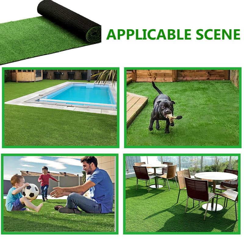 Fake Grass Artificial Turf, 3FT x 23FT 0.4 inch Pile Height Synthetic ...