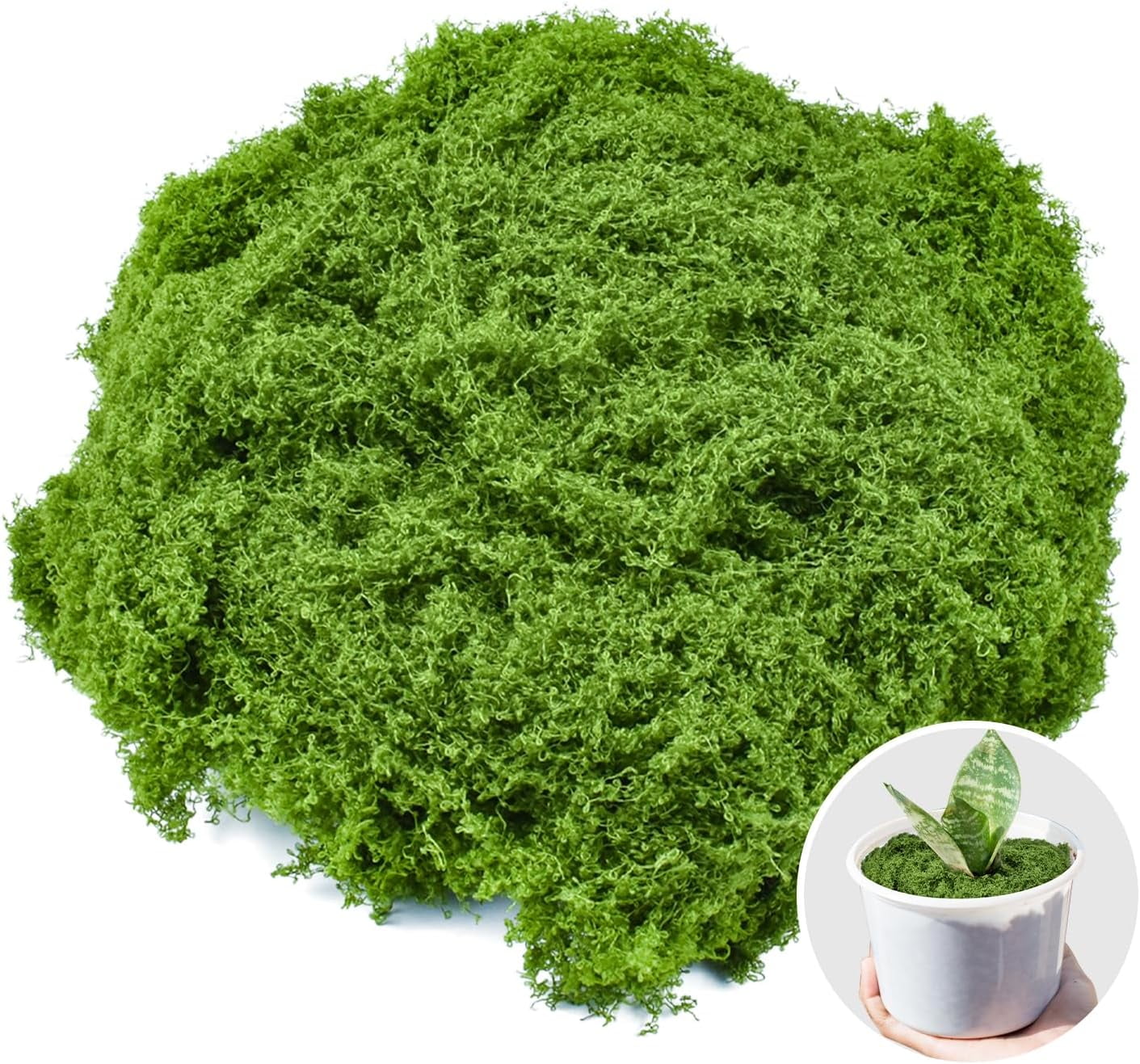 Fake Green Moss for Crafts 3.5 Oz Decorative Artificial Moss for Crafts ...