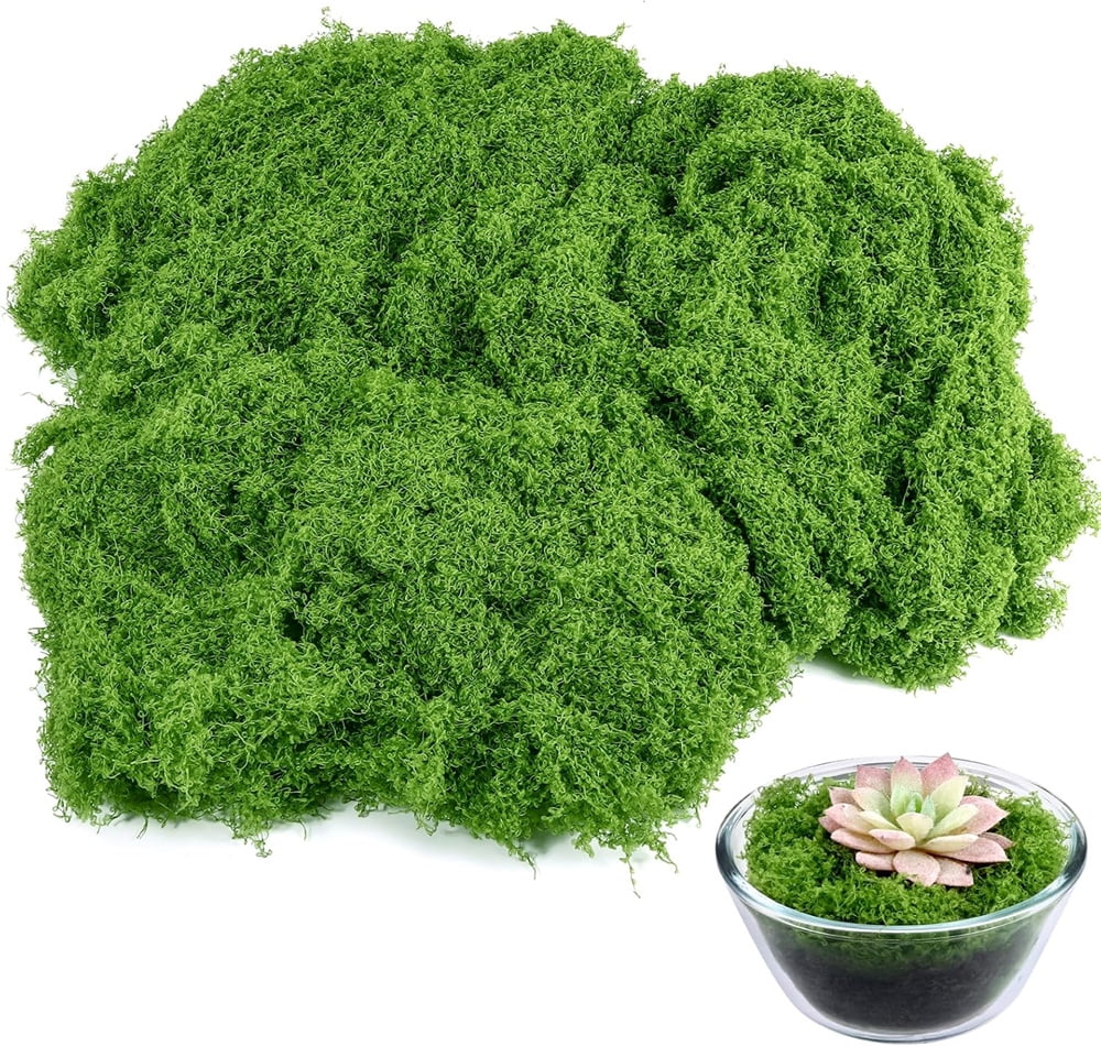 Fake Green Moss for Potted Plants,NOGIS 3.5OZ Moss Decor Artificial ...