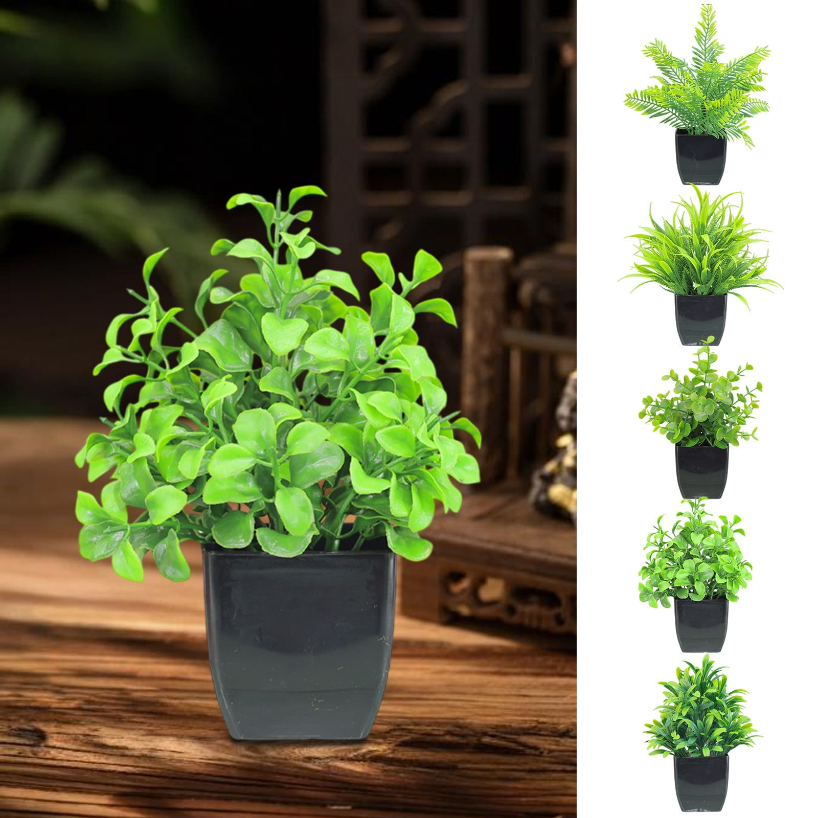 Fake Green Plants, Plastic Bouquet, Realistic Look, Home Decor, Living ...