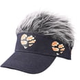 Fake Hair Baseball Hat Men's Visor Hat Novelty Golf Cap for Travel ...
