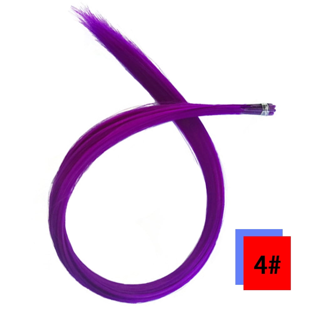 Fake Hair Colored Strands Of Feather Hairpiece False Rainbow Overhead ...